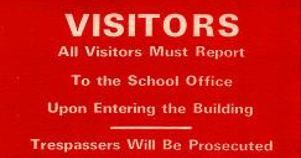 101B - Visitor Notice Window Decal