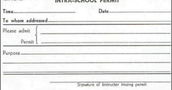 107 - Intra-School Permit