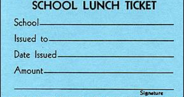 18D - 10 Punch School Lunch Ticket