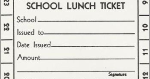 18F - 23 Punch School Lunch Ticket