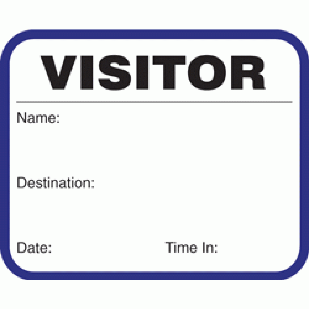 641VL - Stock Extra Small Visitor Label Badges Book (675 Badges)