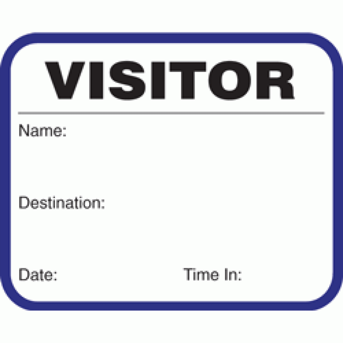 641VL - Stock Extra Small Visitor Label Badges Book (675 Badges)