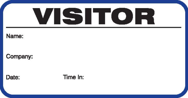 703 - Stock Visitor Label Badges Book