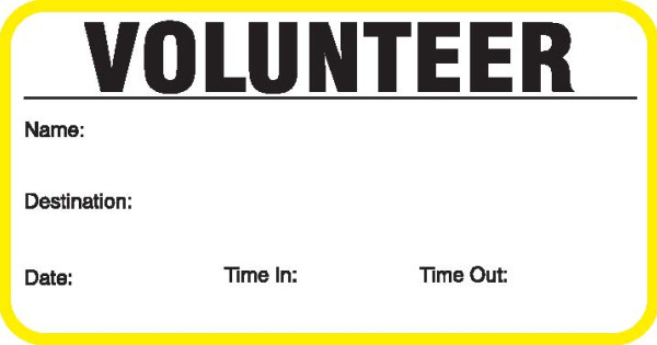 707 - Stock Volunteer Label Badges Book