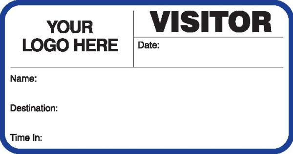 713 - Visitor Label Badges Book