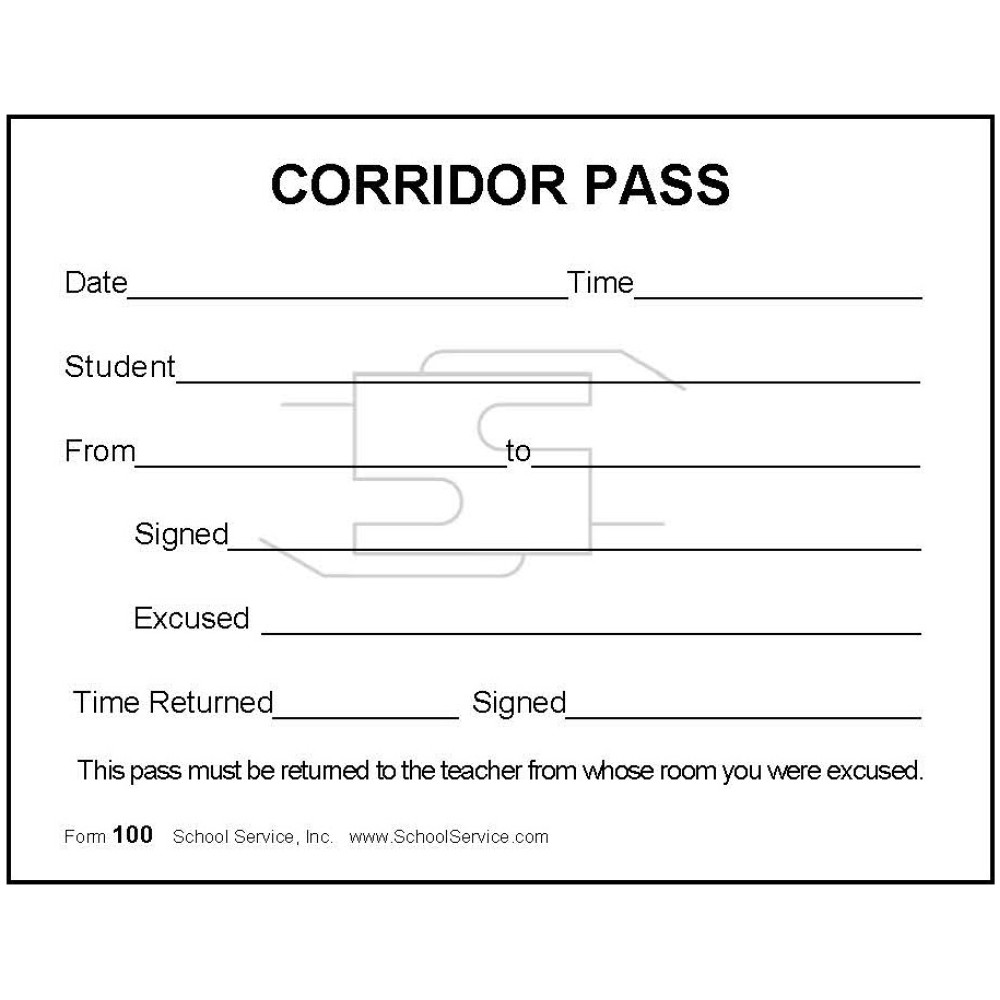100 - Corridor Pass