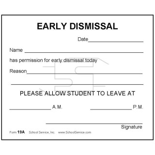 request for leaving early