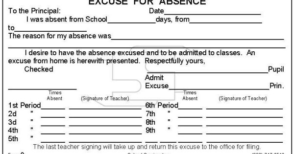 2 - Period Excuse for Absence