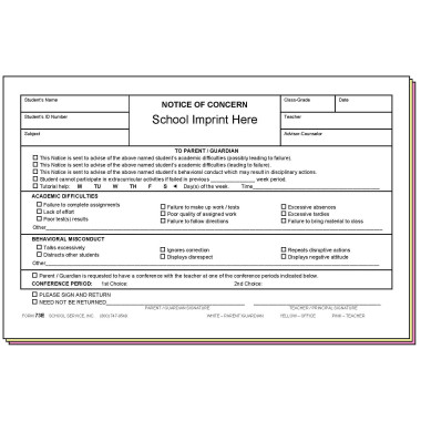 54C - Uniform Notice w/School Imprint