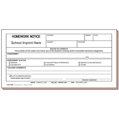 54C - Uniform Notice w/School Imprint