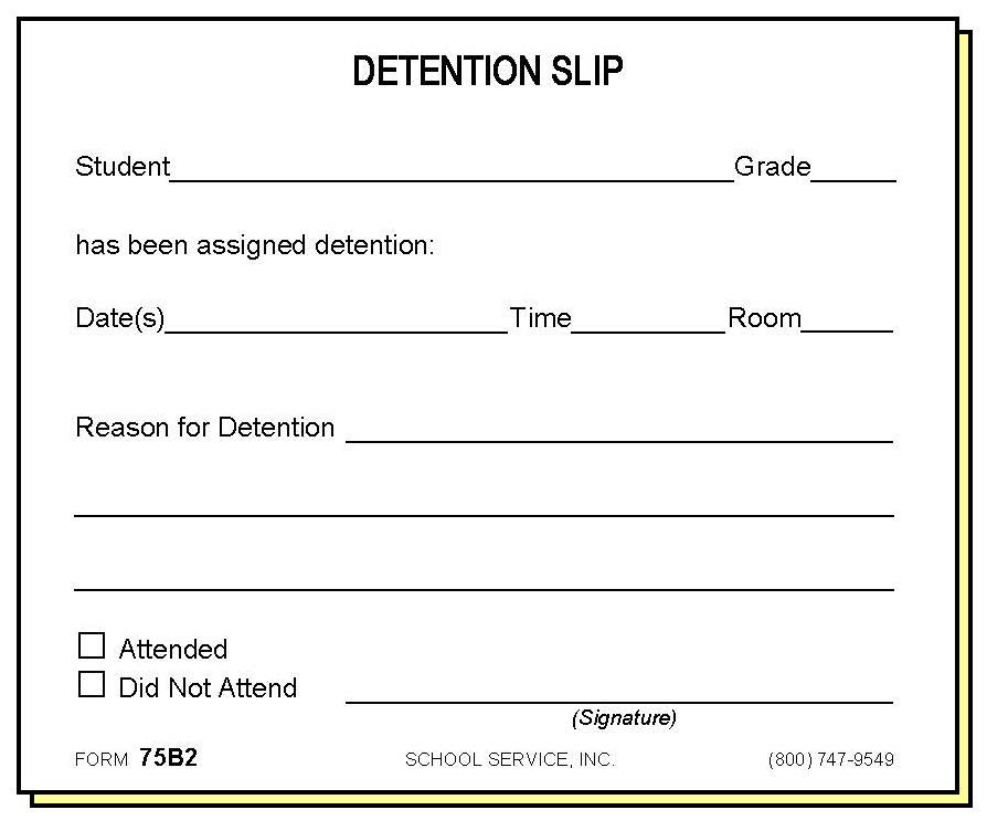 detention sheets