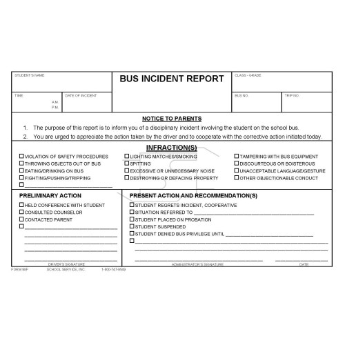 School Bus Forms
