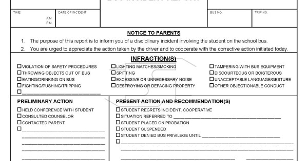 98F - Digital - Bus Incident Report