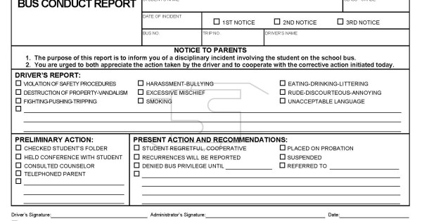 98H - Digital Bus Conduct Report