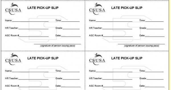 SPB579 - Late Pick-up Slip Book