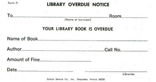 71 - Library Overdue Notice