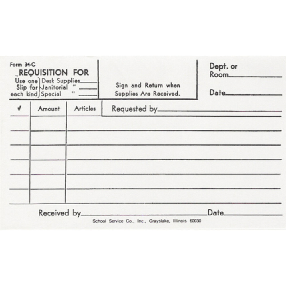 34C - Requisition Slip