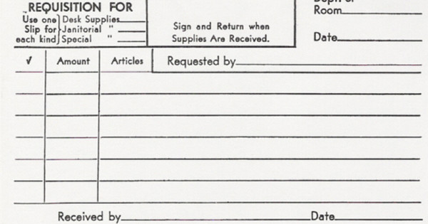 34C - Requisition Slip