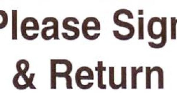 AS33 - Large Please Sign & Return Stamp