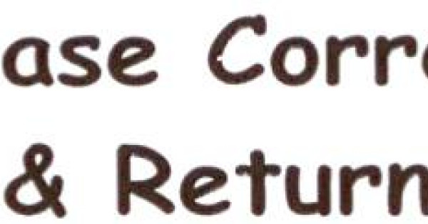 AS49 - Large Please Correct & Return Stamp