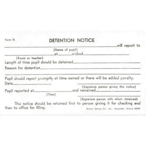 Detention & Demerit