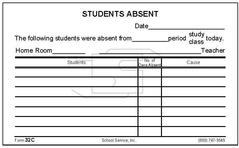 absent student form