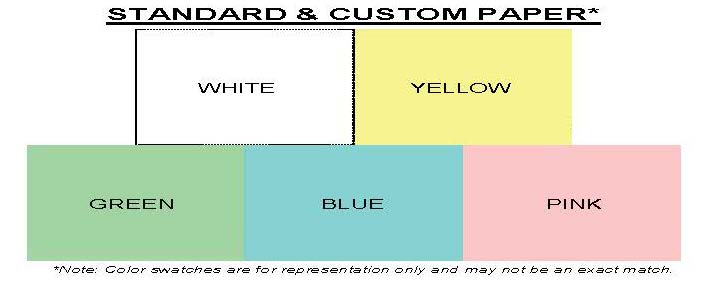 School Service - Paper Colors for your School Forms